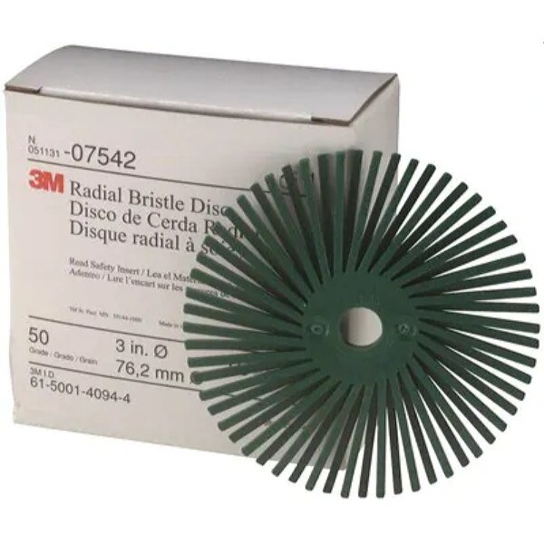 3M Scotch-Brite Radial Bristle Disc, Ceramic, Center Hole Attachment