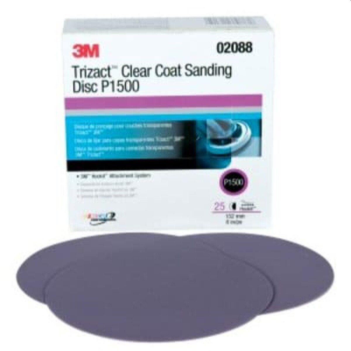 3M Trizact Hookit Clear Coat Sanding Abrasive Disc, Silicon Carbide ...