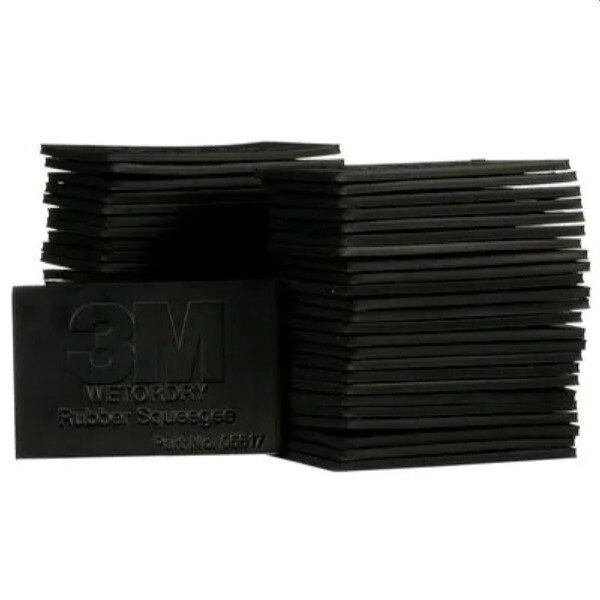 3M Wetordry Rubber Squeegee, Firm, Black