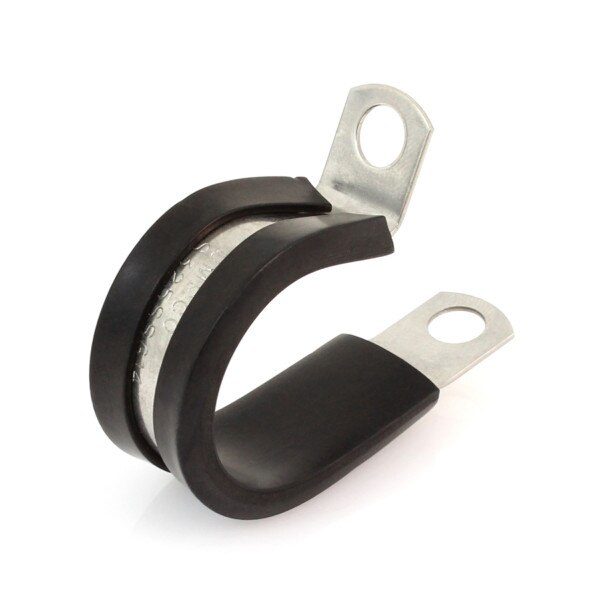 Adel Clamp, 0.875" ID, Stainless Steel, Rubber Lined, Each