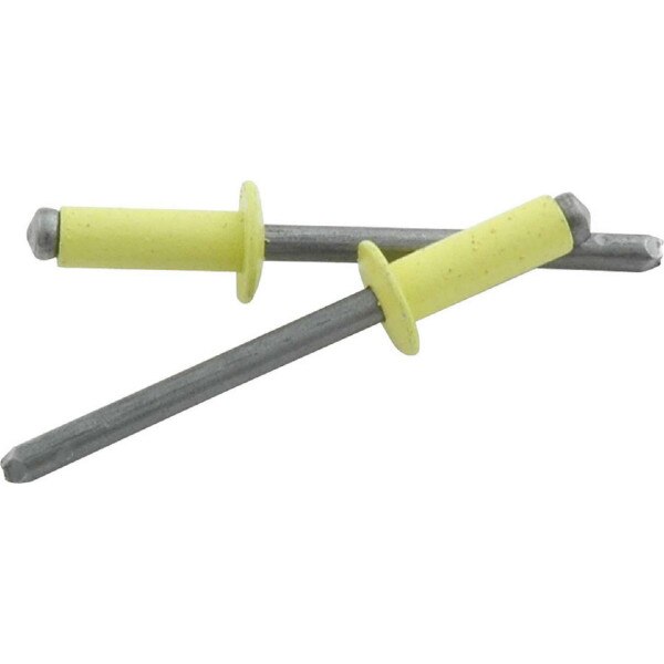 Allstar Rivets, Standard, 3/16" Steel Mandrel, Small Head, Yellow, Set ...