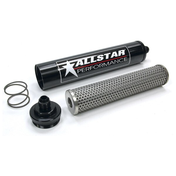 Allstar Fuel Filter, Inline, 63-Micron Stainless Element, Aluminum ...