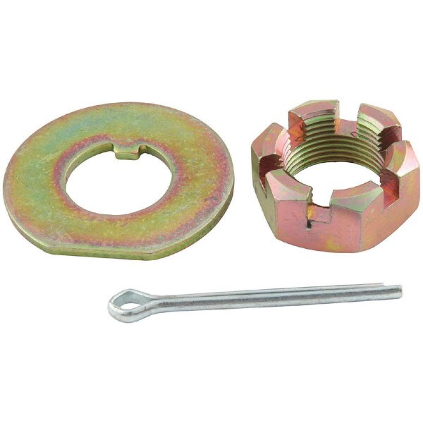 Allstar Spindle Nut Kit, GM Metric Hubs (Cotter Pin, Washer & Nut Included)