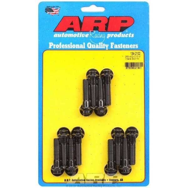 ARP Intake Manifold Bolt Kit, 12-Point Head, Chromoly, Black Oxide, Set ...