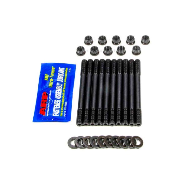 ARP Main Stud Kit, Hex Nuts, 2-Bolt Mains, Chromoly, Black Oxide, Mazda ...