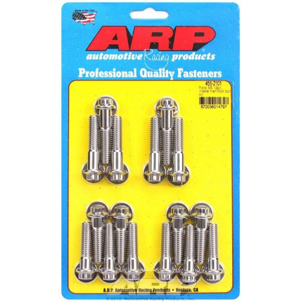 ARP Intake Manifold Bolt Kit, 12-Point Head, Stainless, Polished, Set ...