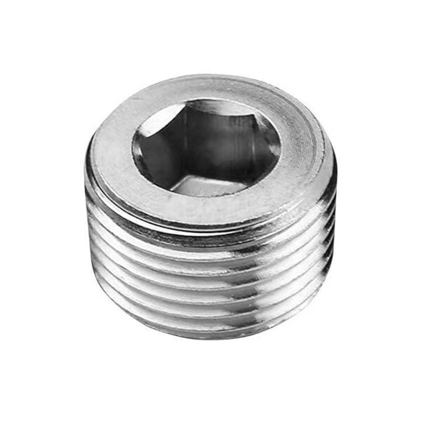 Internal Pipe Plug, 3/8" NPT Male, Stainless Steel