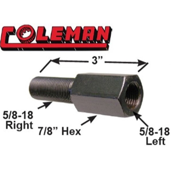Coleman Toe Adjuster, 5/8"-18 RH Male Thread, 5/8"-18 LH Female Thread ...