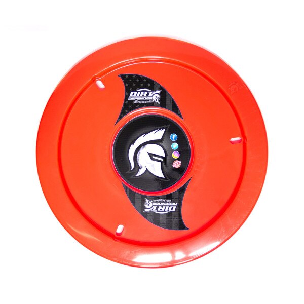 Dirt Defender Wheel Cover, 15.000" Wheel, Plastic, Non-Vented, Neon Red