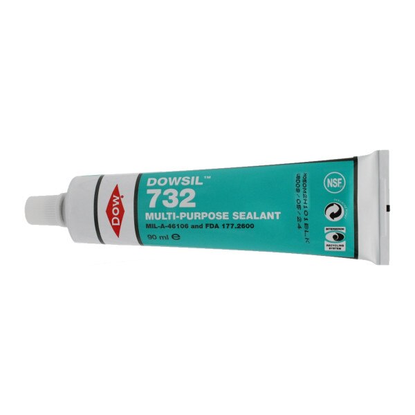 Dow Corning RTV Silicone, 732 Series, Clear, 90mL Squeeze Tube