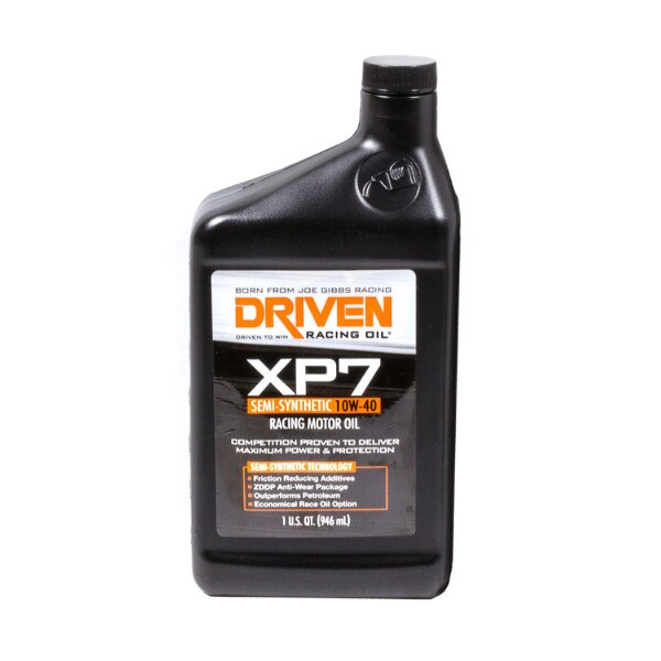 Driven Motor Oil, XP Series, Semi-Synthetic, 10W40, 1 Quart (XP7)