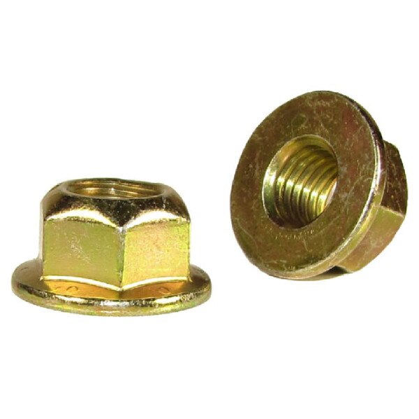 Flange Lock Nut, Yellow Zinc, Grade G (GR.G)