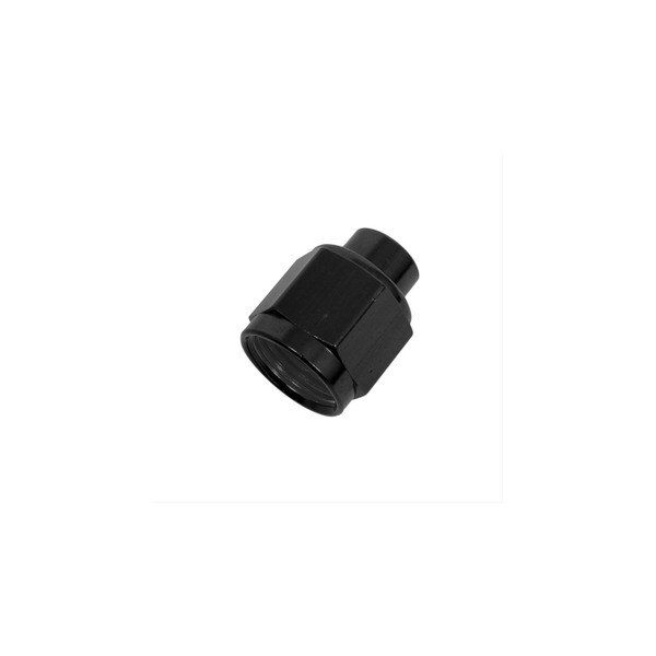 Fragola Flare Cap, #8 AN, Aluminum, Black (with 1/8" NPT Female Gauge Port)