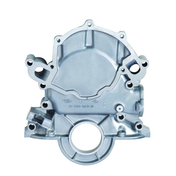 Ford Performance Timing Cover, 1-Piece, Aluminum, Natural, Small Block Ford