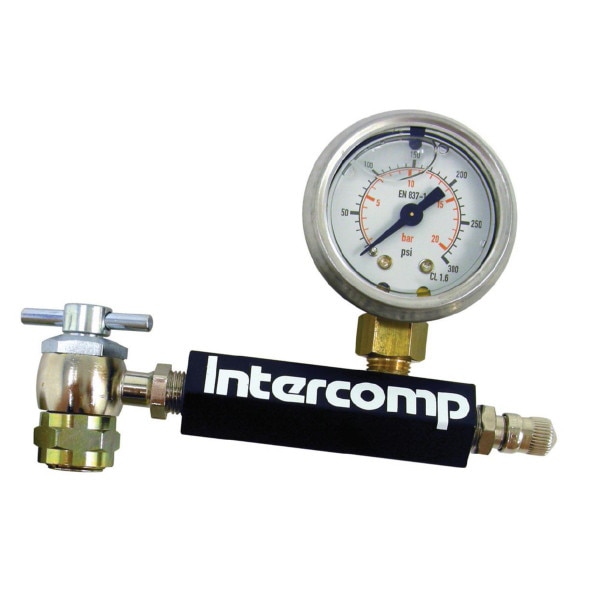 Intercomp Shock Inflator / Gauge Kit, 0-300 PSI, Mechanical, Analog (Schrader Valve Adapter ...