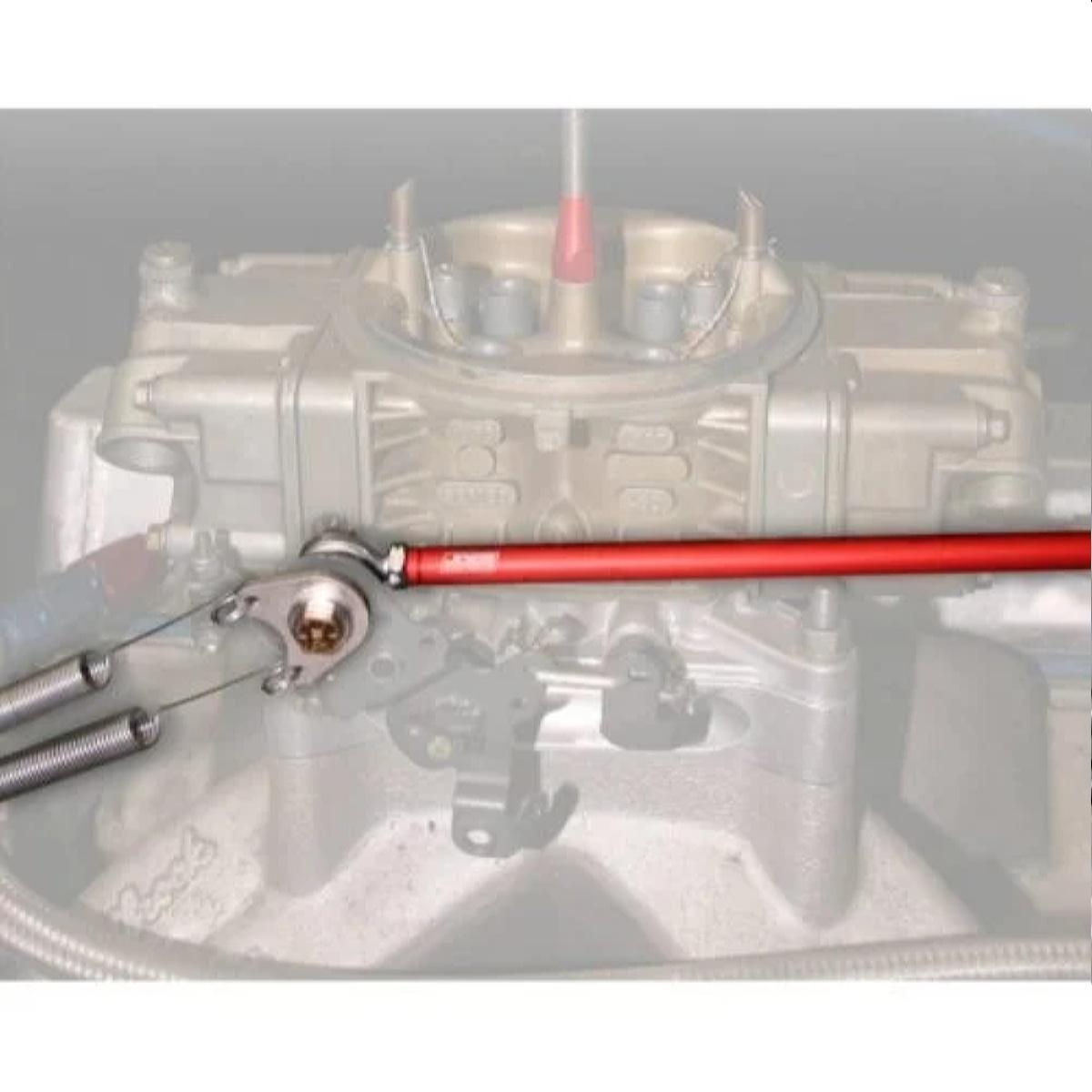Joes Racing Carburetor Linkage Assembly, 23.000" Long Rod, Aluminum, Red