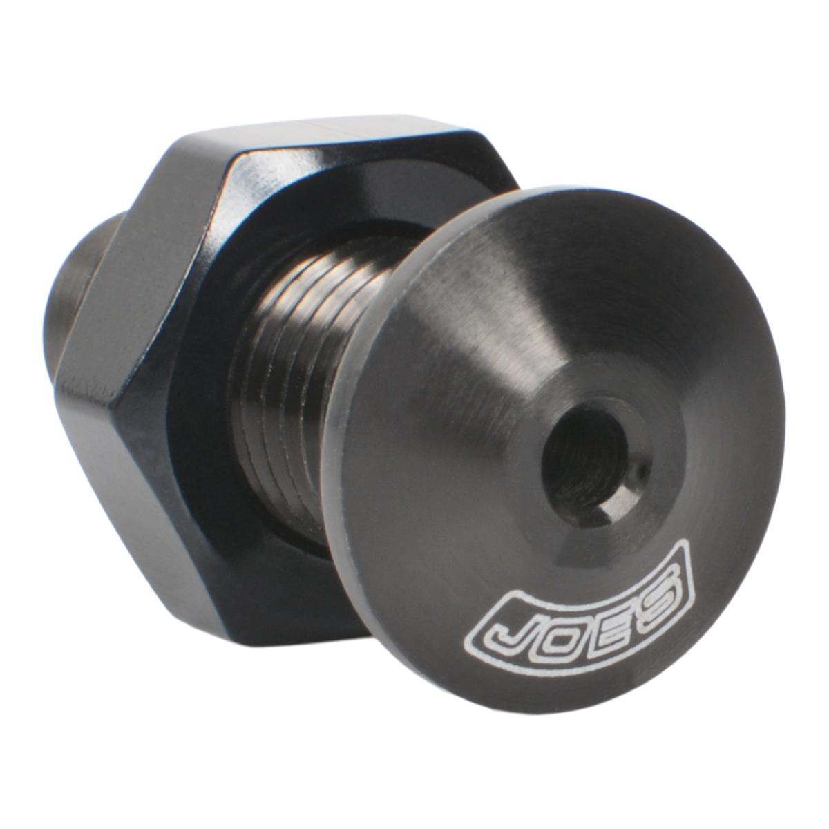 Joes Racing Overflow Nozzle, -4 AN Male, Aluminum, Black