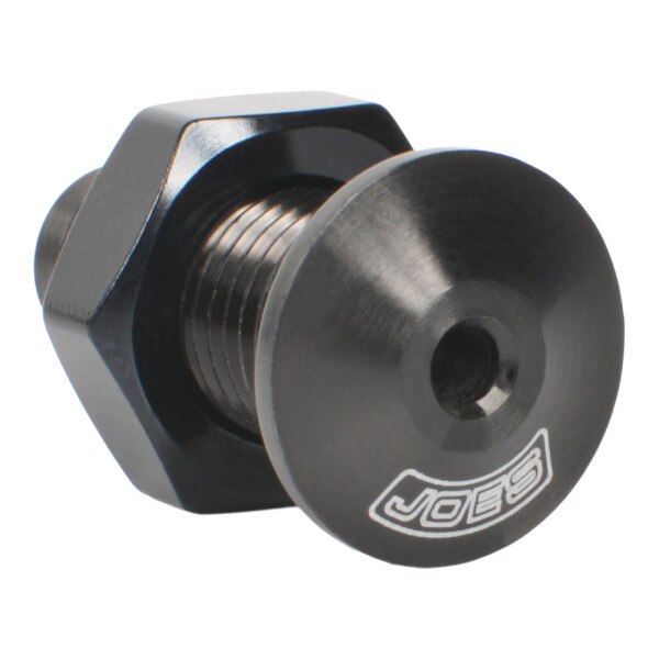 JOES Racing Overflow Nozzle, -4 AN Male, Aluminum, Black