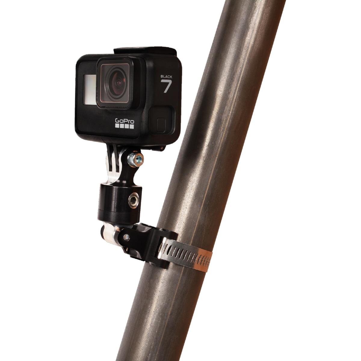 Joes Racing Camera Mount Clamp, Go Pro Camera, Adjustable, Aluminum, Black