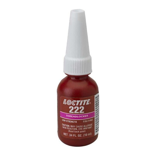 Loctite Threadlocker, 222 Series, Low Strength, Purple, 10 ml. Bottle