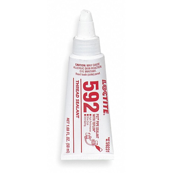 Loctite Thread Sealant, 592 Series, Medium Strength, 50 ml. Tube, White
