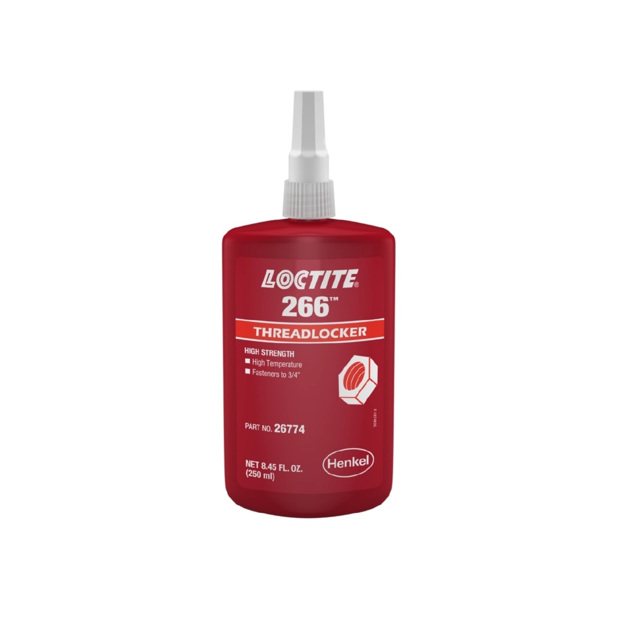 Loctite Threadlocker, Loctite 266 Series, High Strength, Orange