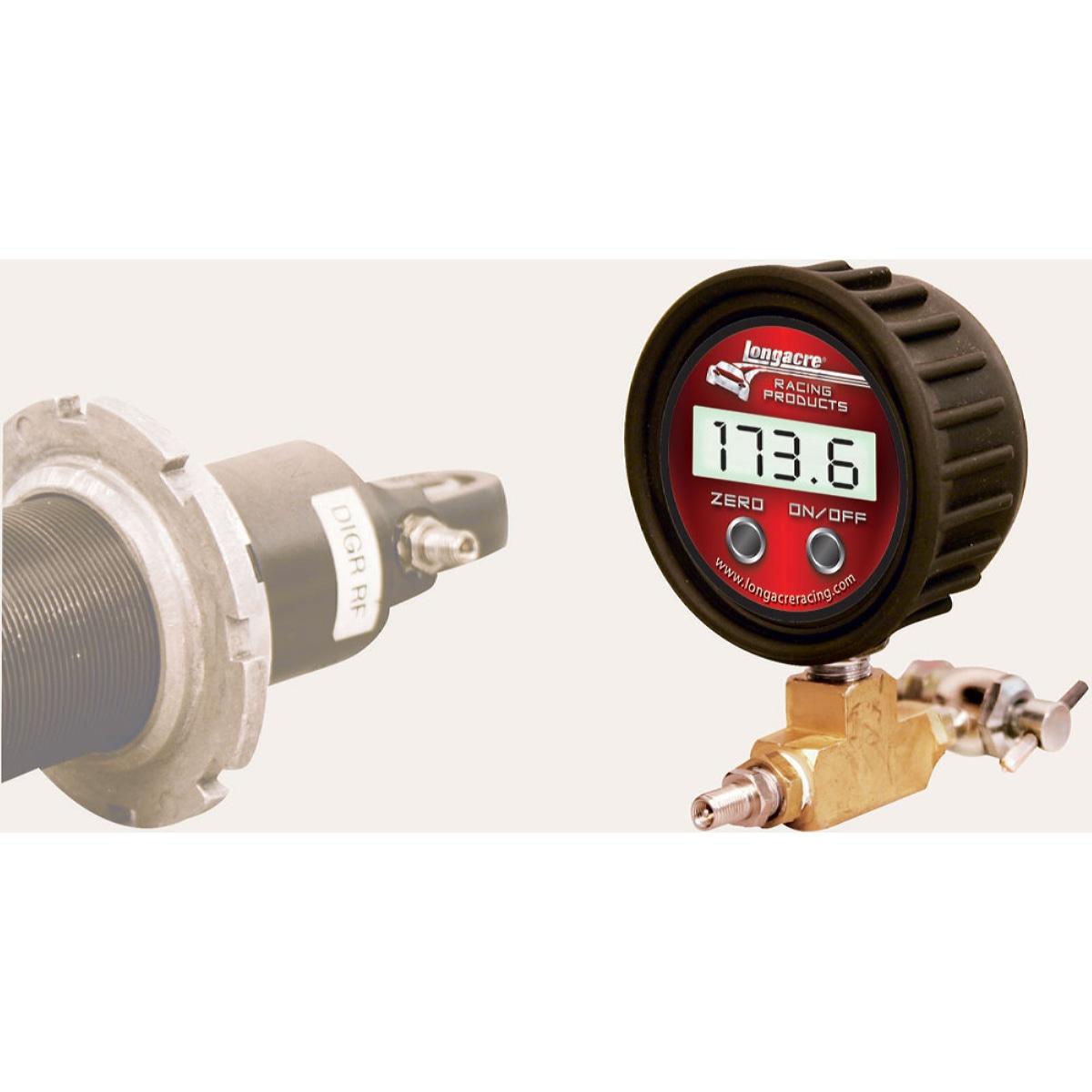 Longacre Shock Gauge / Inflator Kit, 0-300 PSI, Mechanical, Digital ...