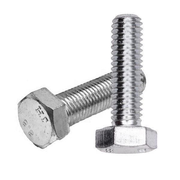 Hex Head Cap Screw (HCS), M14 x 1.50 Thread, 100mm Length, Zinc Coated ...