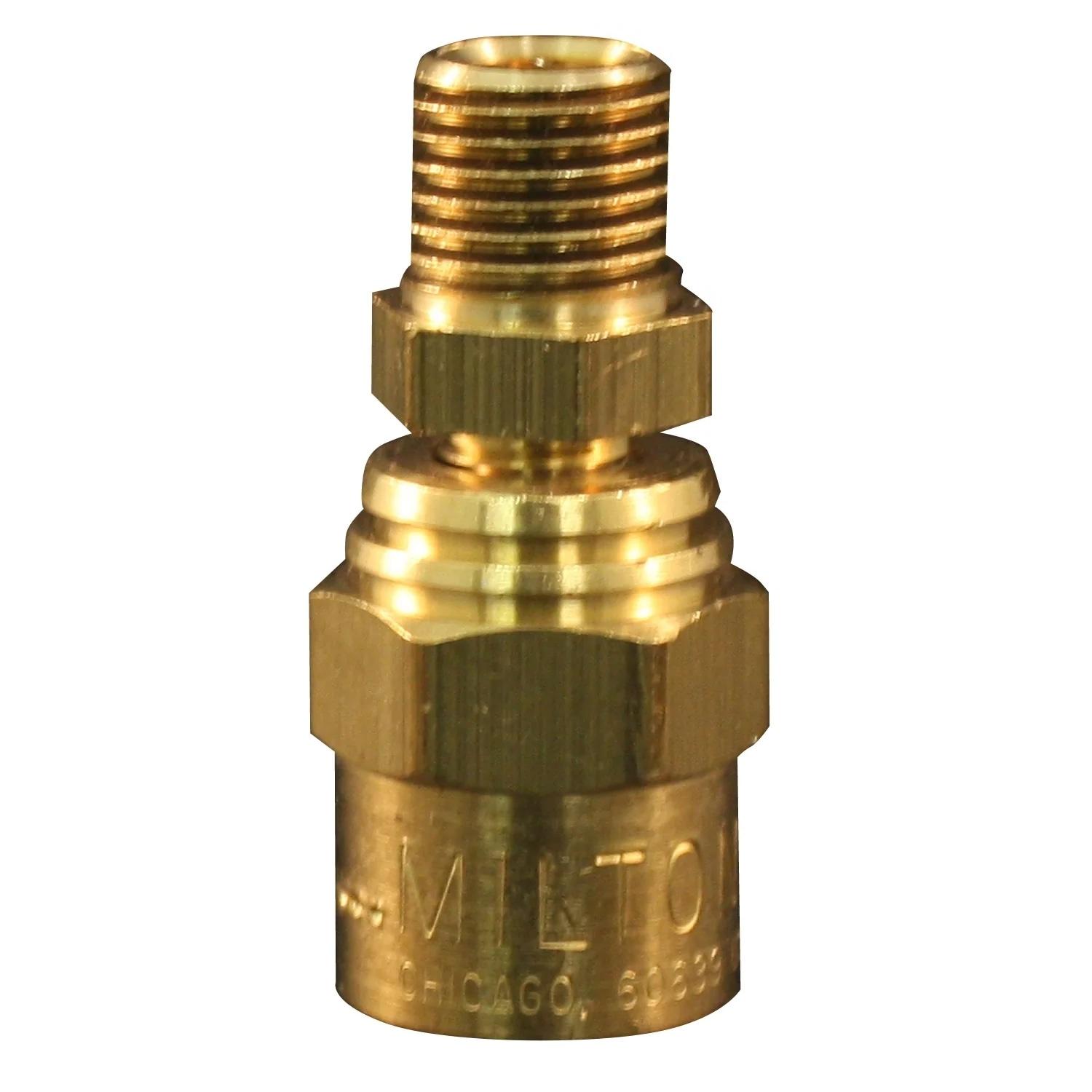 Reusable Hose End, Straight, NPT Male to Hose, Brass, Natural
