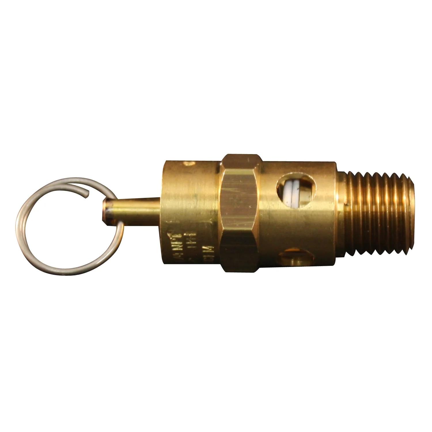 ASME Safety Valve, 150 PSI Pop-Off Pressure, 1/4" NPT Male