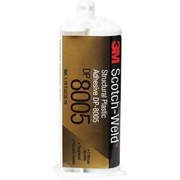3M Structural Plastic Adhesive, Scotch-Weld, DP8005 Series, 45 ml, Black