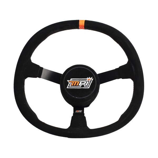 MPI Steering Wheel, 14.000" Diameter, Steel (Suede), D-Shaped, Asphalt ...