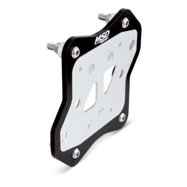 MSD Ignition Coil Bracket, Coil Pack Style, Aluminum, Black / Clear ...