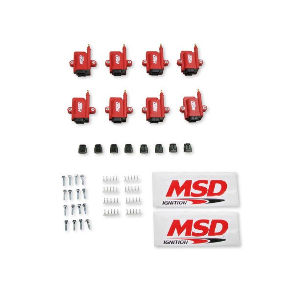 MSD Ignition Coil, Smart Coil, Universal, Red, Set of 8 (Holley or MSD ...
