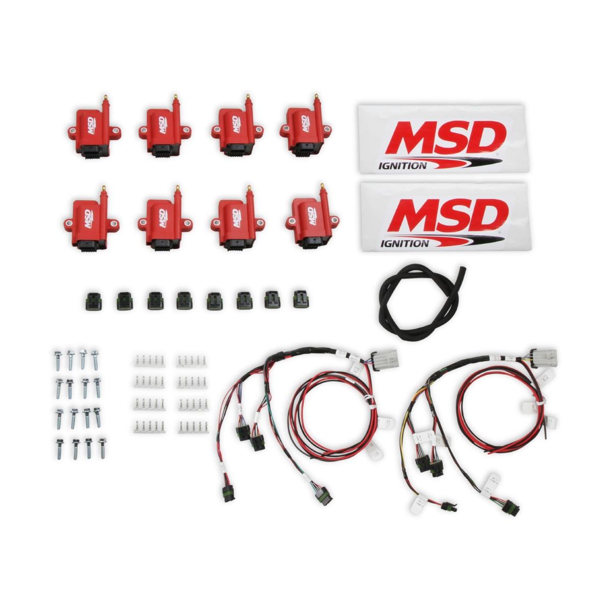 MSD Ignition Ignition Coil & Big Wire Kit, Smart Coil, Universal, Red ...