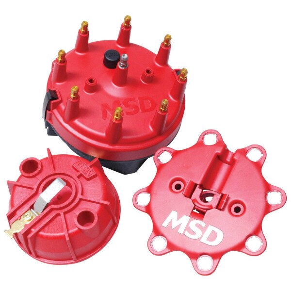 MSD Distributor Cap & Rotor Kit, Cap-A-Dapt, HEI Style Terminal, Clamp ...