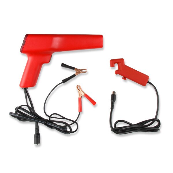 MSD Timing Light, 6' 12V Leads, Detachable Inductive Pickup, Plastic, Red