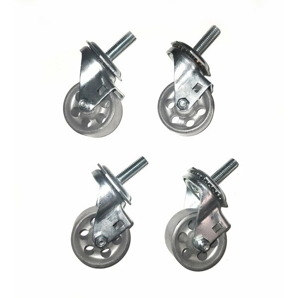 Motofeet Engine Cradle Casters, 2.000" Diameter, Steel, Set of 4