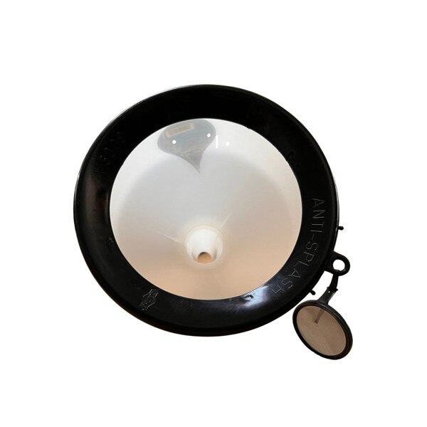 Funnel w/ Anti-Splash Ring, 144 oz. Capacity, Round, White