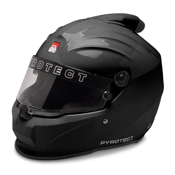 Pyrotect Helmet, Pro Sport Duckbill, Top-Forced Air, Full Face, Gloss Black, Medium, SA2020