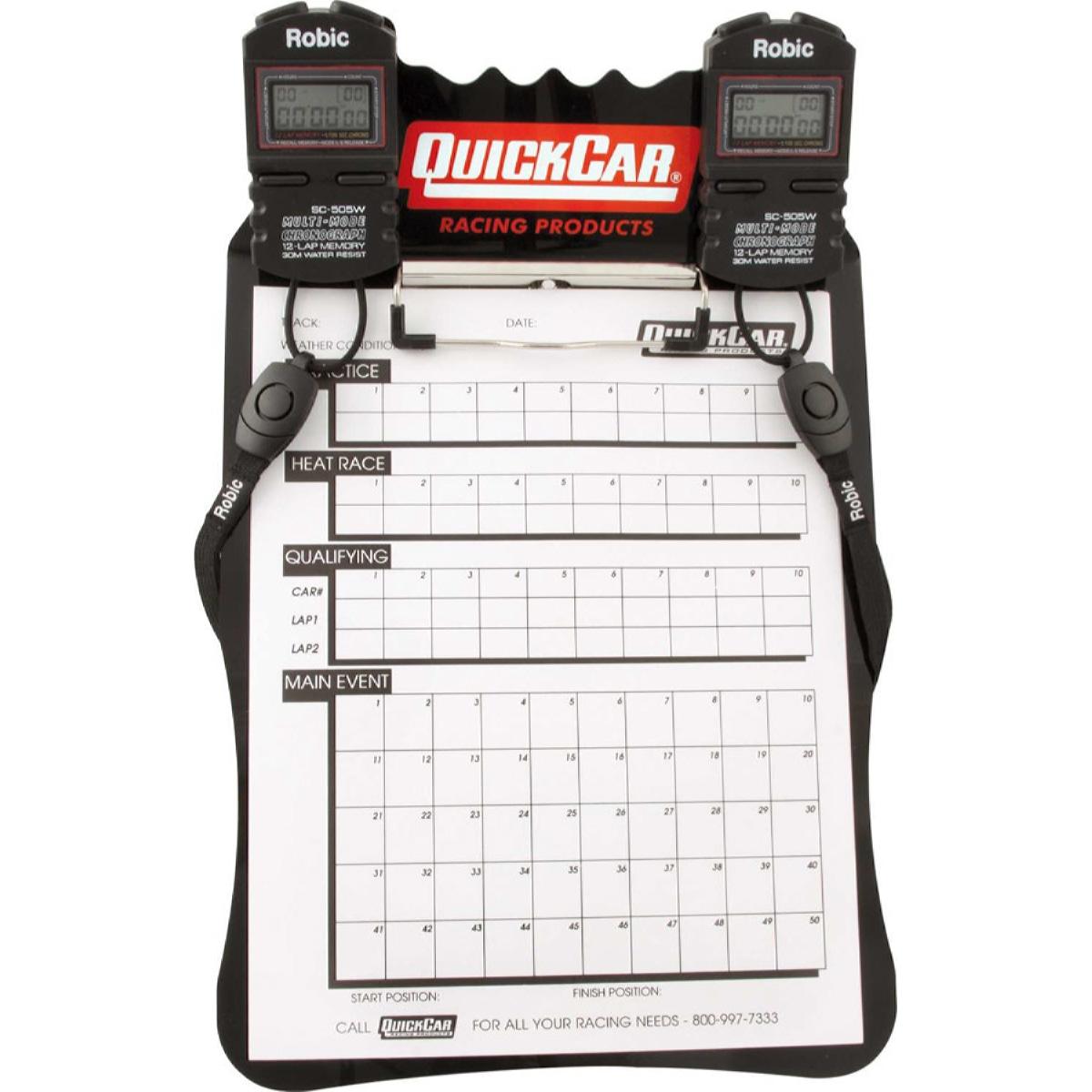 Quickcar Clipboard Timing System Kit, Dual Robic Stop Watches, Lap ...
