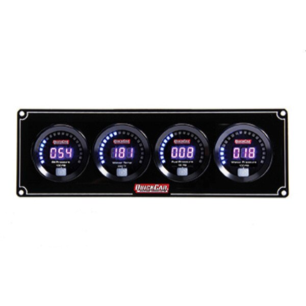 Quickcar Gauge Panel Assembly Kit, Digital, Black Face (OP - WT - FP - WP)