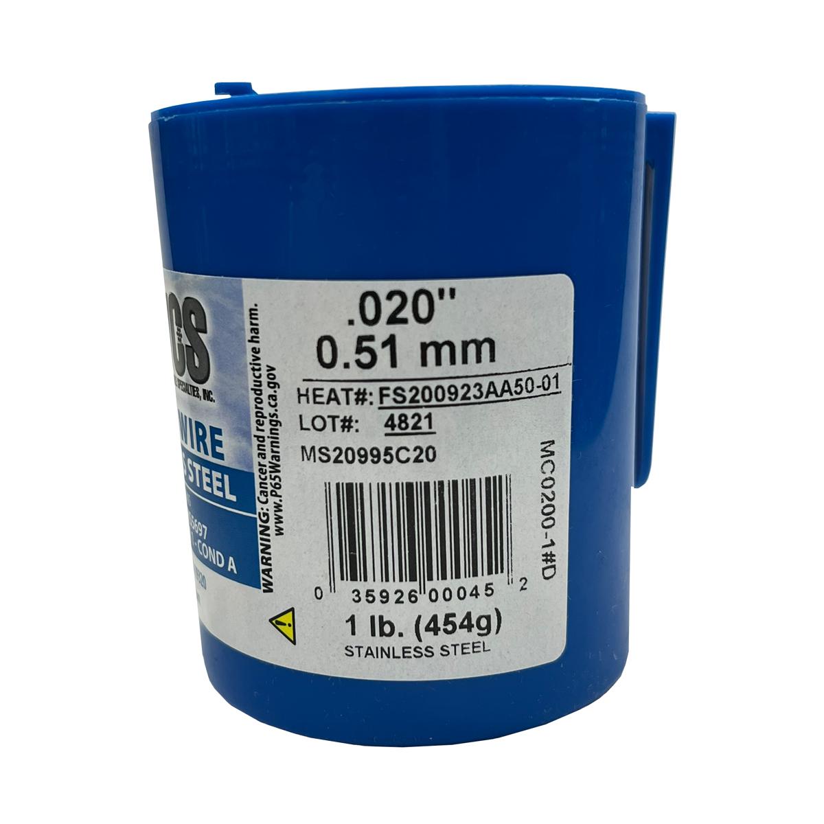 Safety Wire, Stainless Steel, 1 lbs. Container