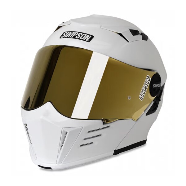 Simpson Helmet, Motorcycle Mod Bandit, Full Face, Gloss White, Medium ...