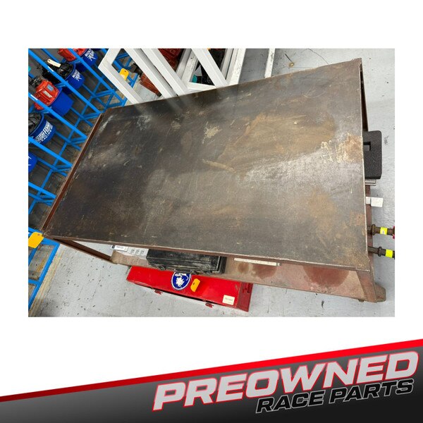 Used 2-Tier Metal Rolling Shop Cart