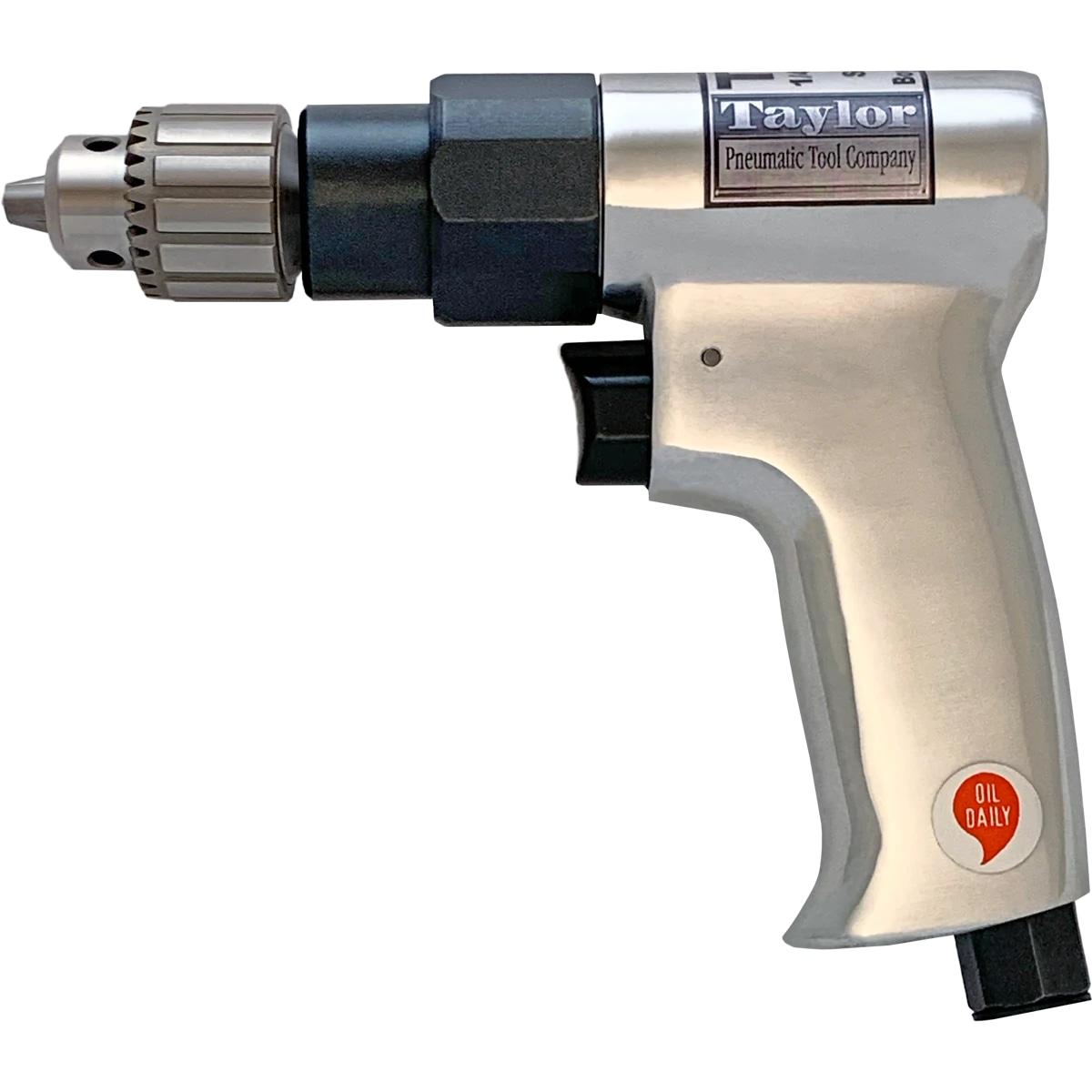 Taylor Pneumatic Aircraft Drill, Pistol Grip, 1/4" Chuck, 2,800 RPM