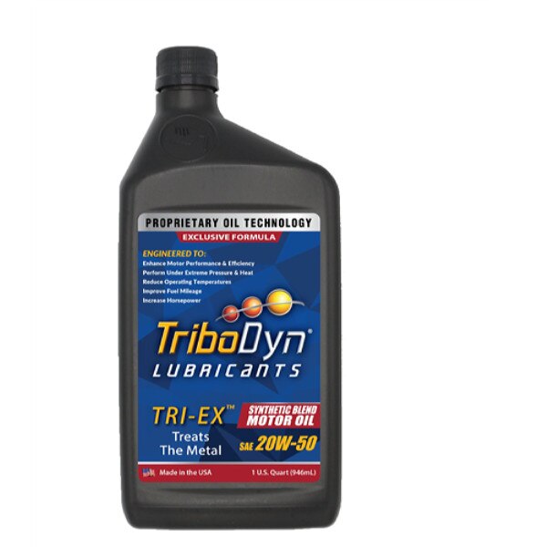 TriboDyn Motor Oil, TRI-EX Series, Synthetic Blend, 20W50, 1 Gallon