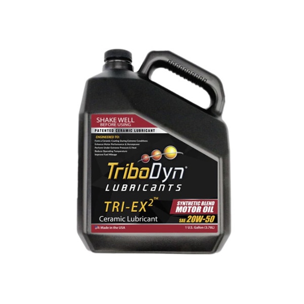 TriboDyn Motor Oil, TRI-EX2 Series, Synthetic Blend, 20W50, 1 Gallon