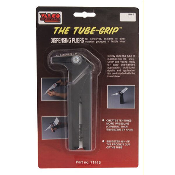 Valco Sealer Dispenser, Tube Grip, 2.000" Wide, Steel, Black