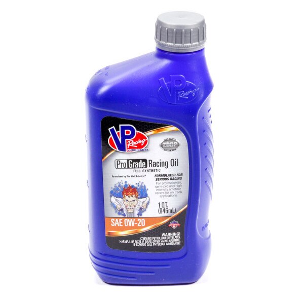 VP Motor Oil, Pro Grade Racing Series, Synthetic, 0W20, 1 Quart, Each